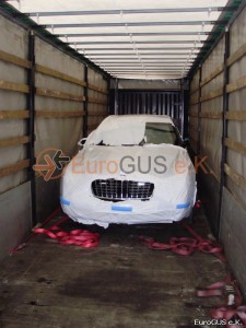 Überführung eines gepanzerten Fahrzeuges Maybach 62S per LKW von Liege ...